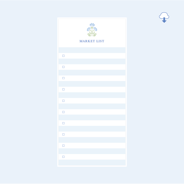 market list printable – The Little Palm®